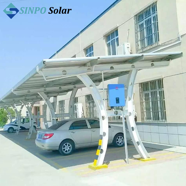 Solar Carport Structure for Factory - Buy Solar Car Parking Bracket ...